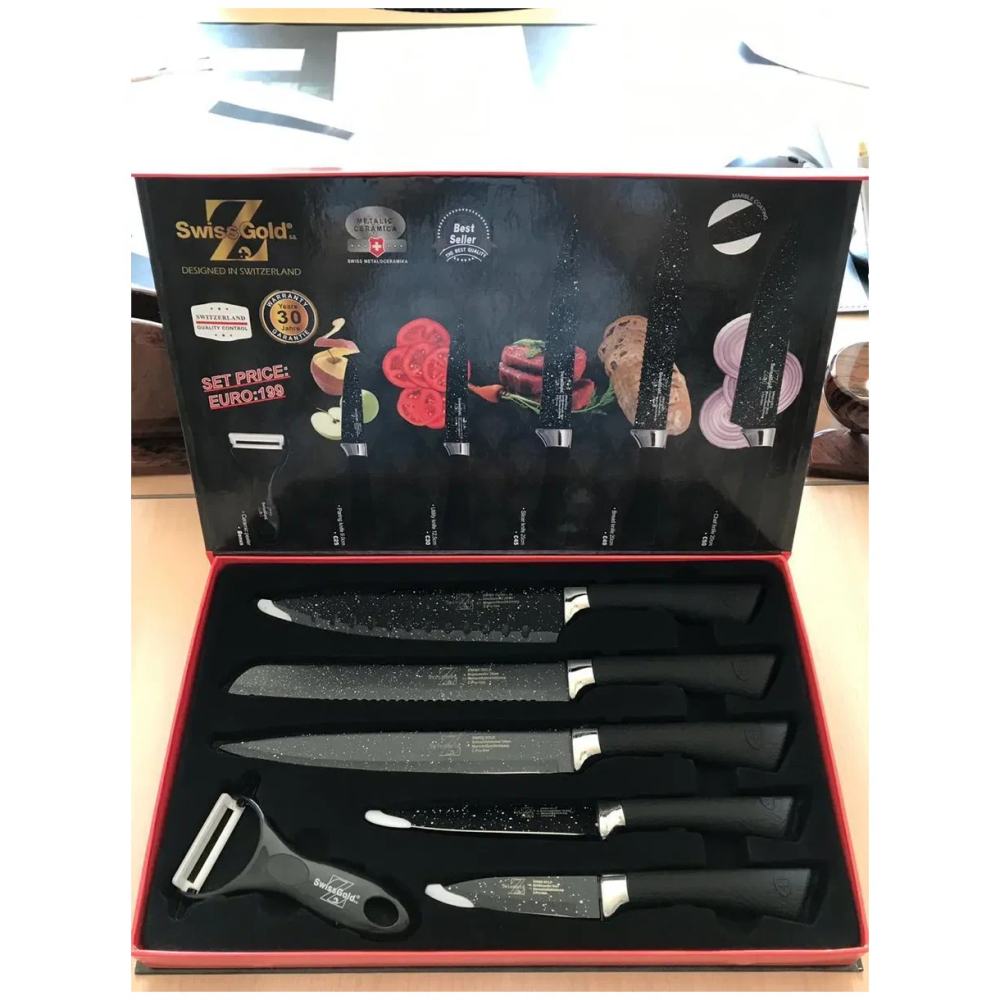Ножи Swiss Gold 6пр. SG-9204 купить в Донецке ДНР